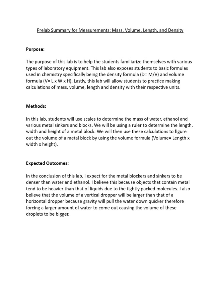 Lab #1 Measurements | PDF