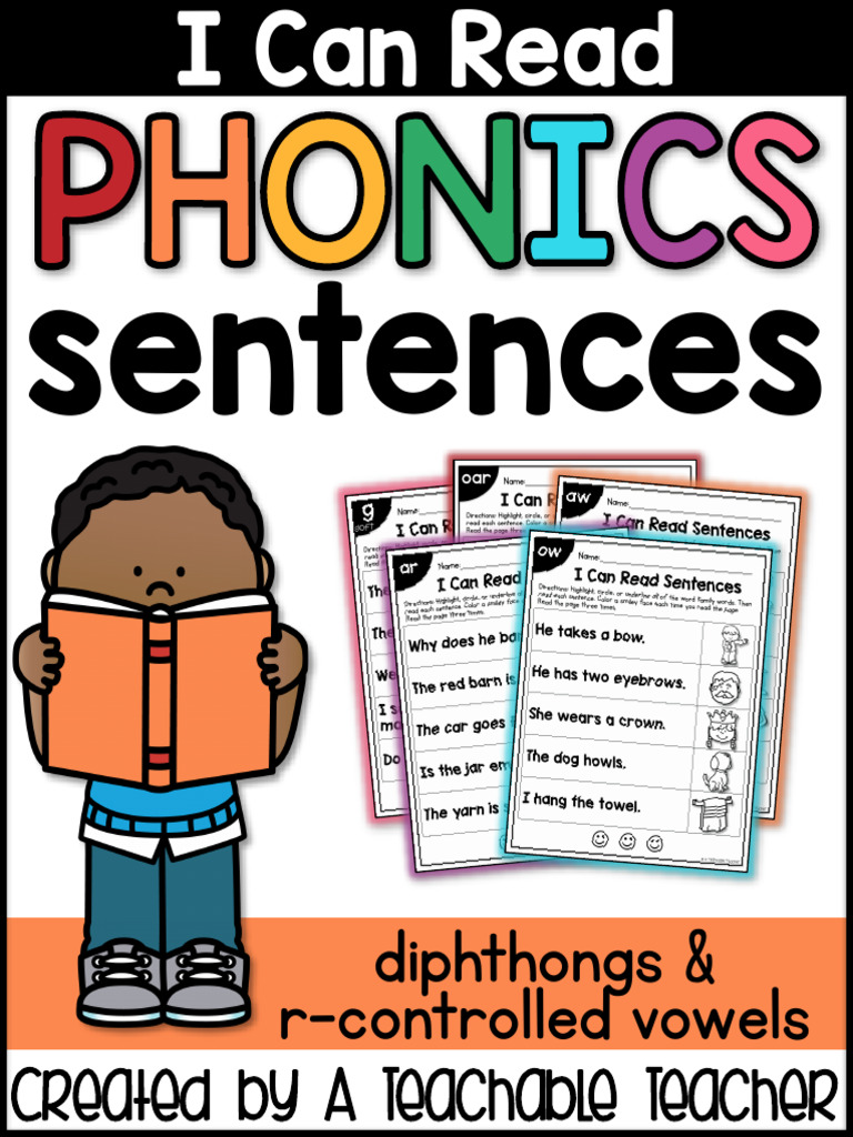 30P-2 Phonics Sentences Diphthongs and R-Controlled Vowels From A ...
