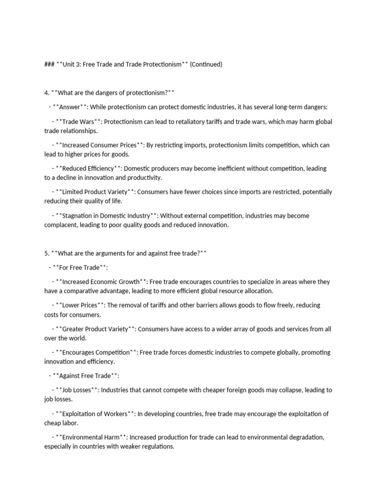 Free Trade vs. Protectionism Overview | PDF | Free Trade | Capital Account