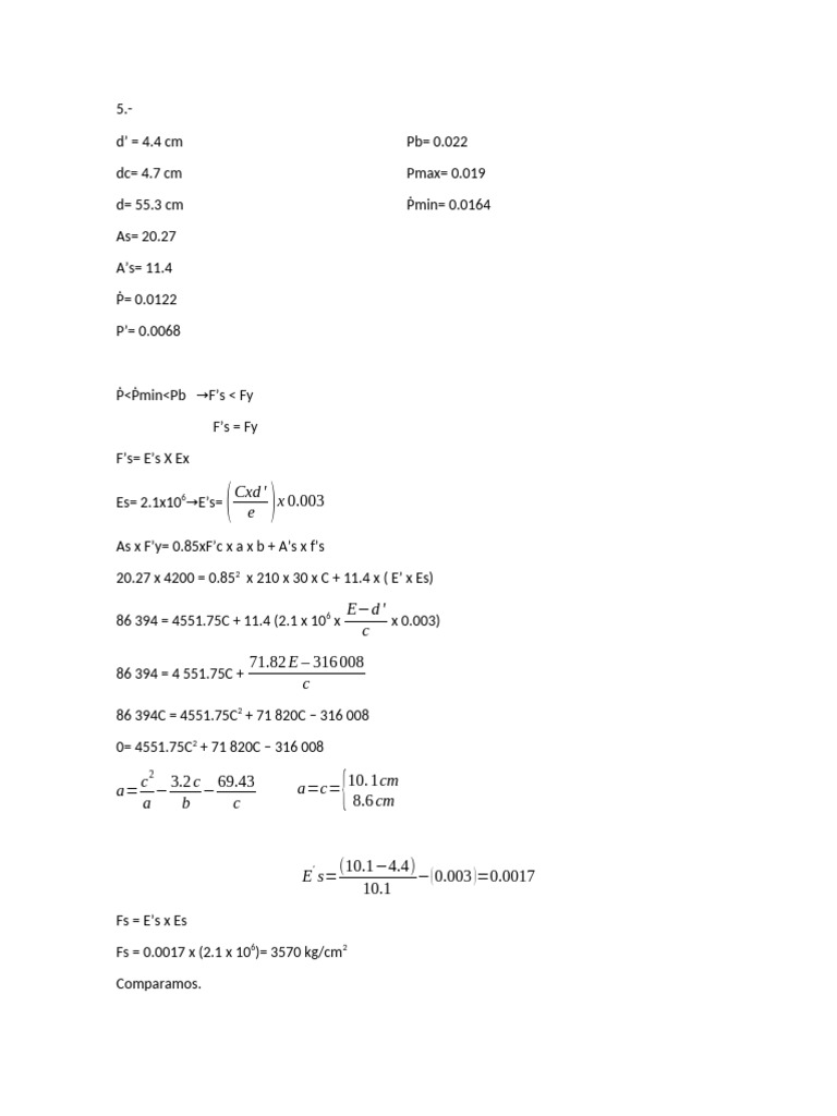 Ejercico 2 Armed Concret | PDF | Teaching Methods & Materials | Science & Mathematics
