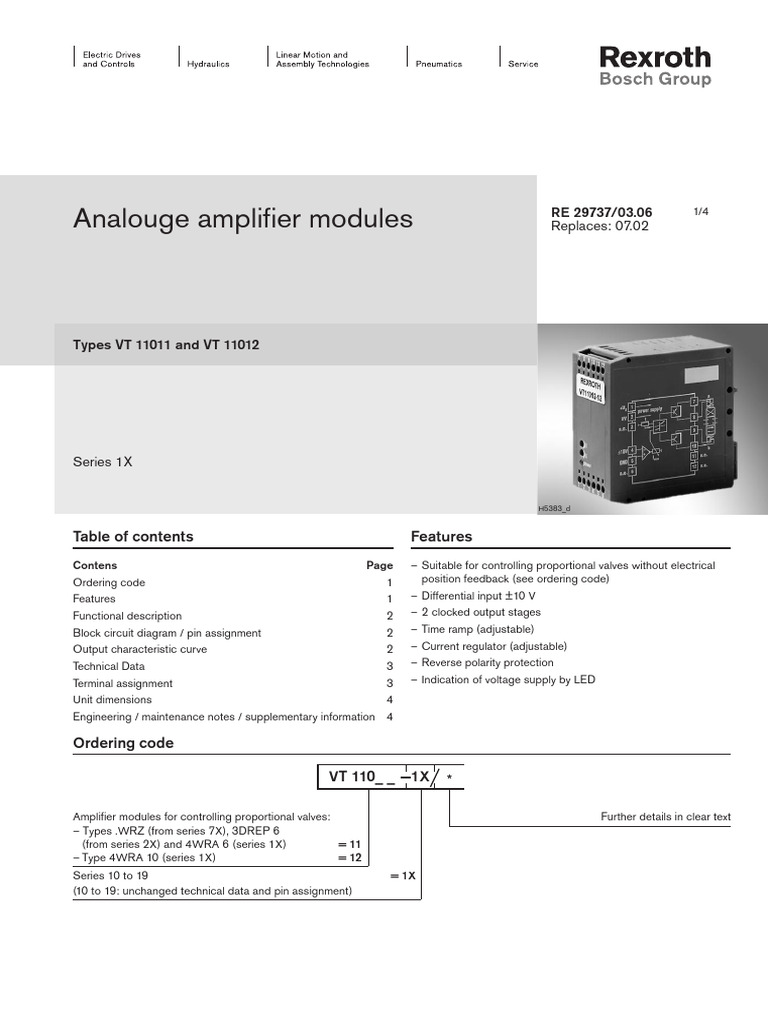 Modulo Eletr - Proporcional Rexroth | PDF | Amplifier | Power Supply