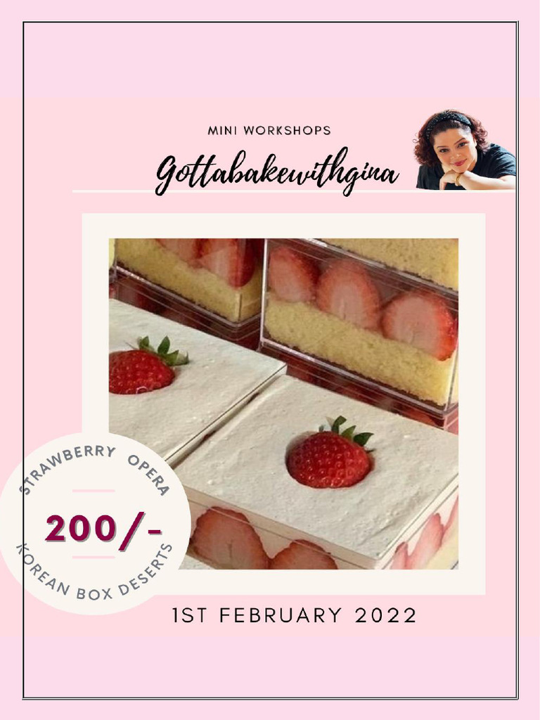 Gotta Bake With Gina Strawberry Opera | PDF | Butter | Corn Starch