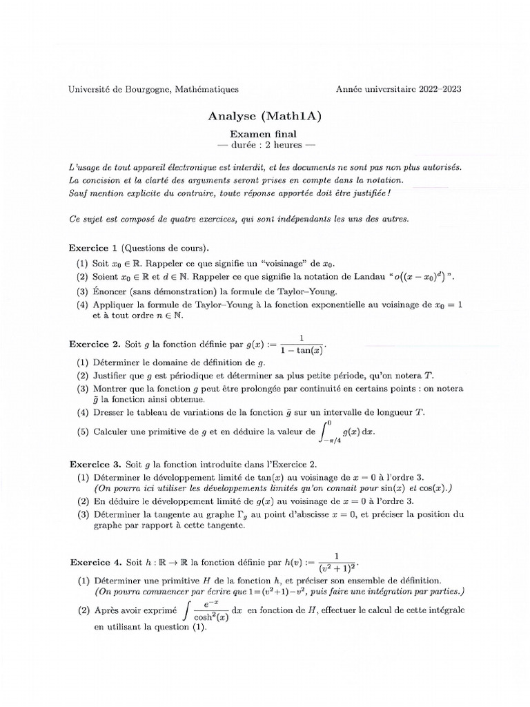 Math 1 A | PDF