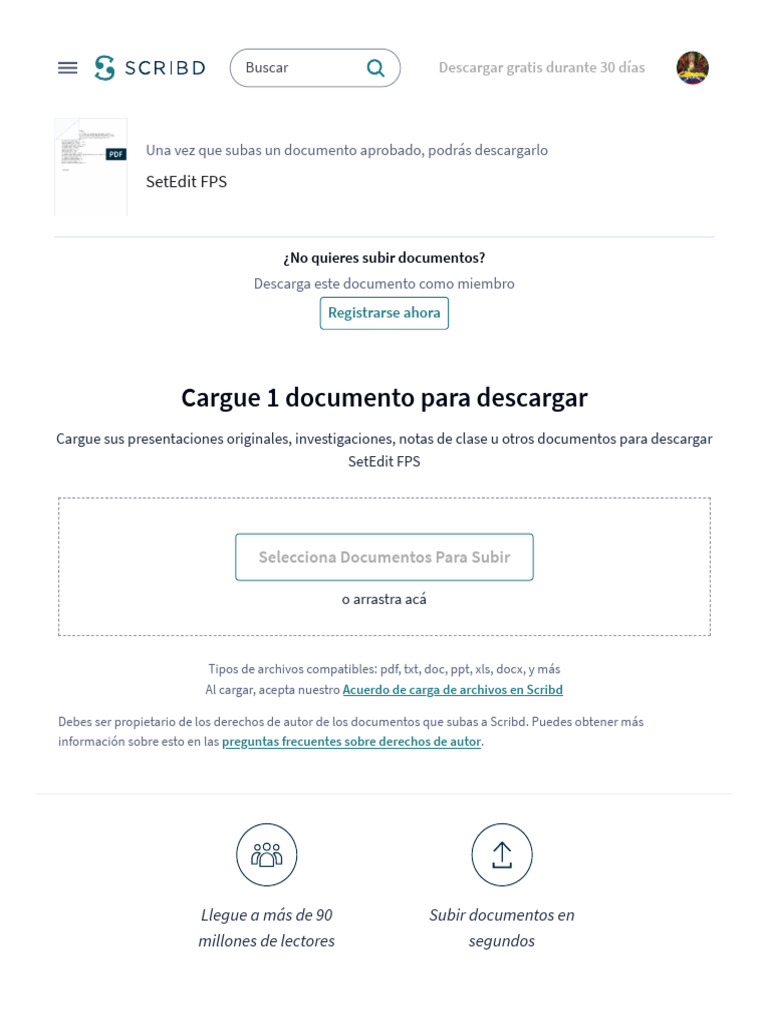 Suba un documento _ Scribd | PDF | Scribd | Facebook