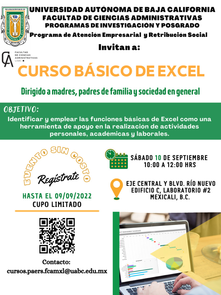 Curso Básico de Excel Gratuito en Mexicali | PDF