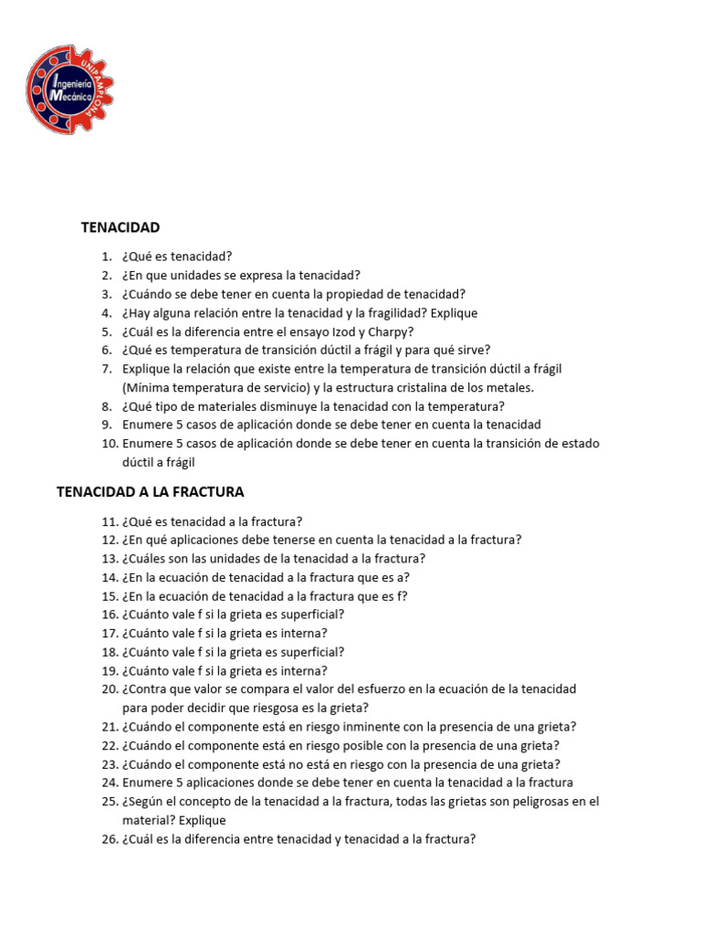 Definición y Aplicaciones de Tenacidad | PDF | Historia