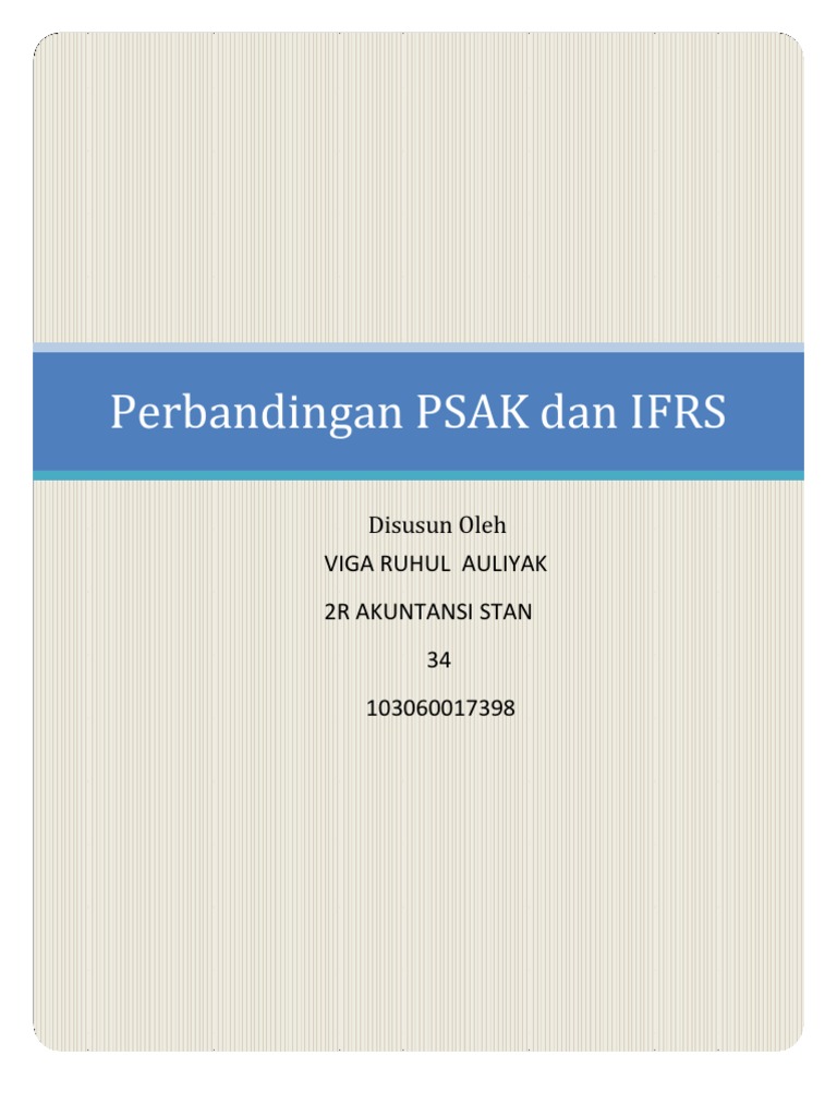 Tugas Akm Beda Psak Dan Ifrs | PDF | Bisnis