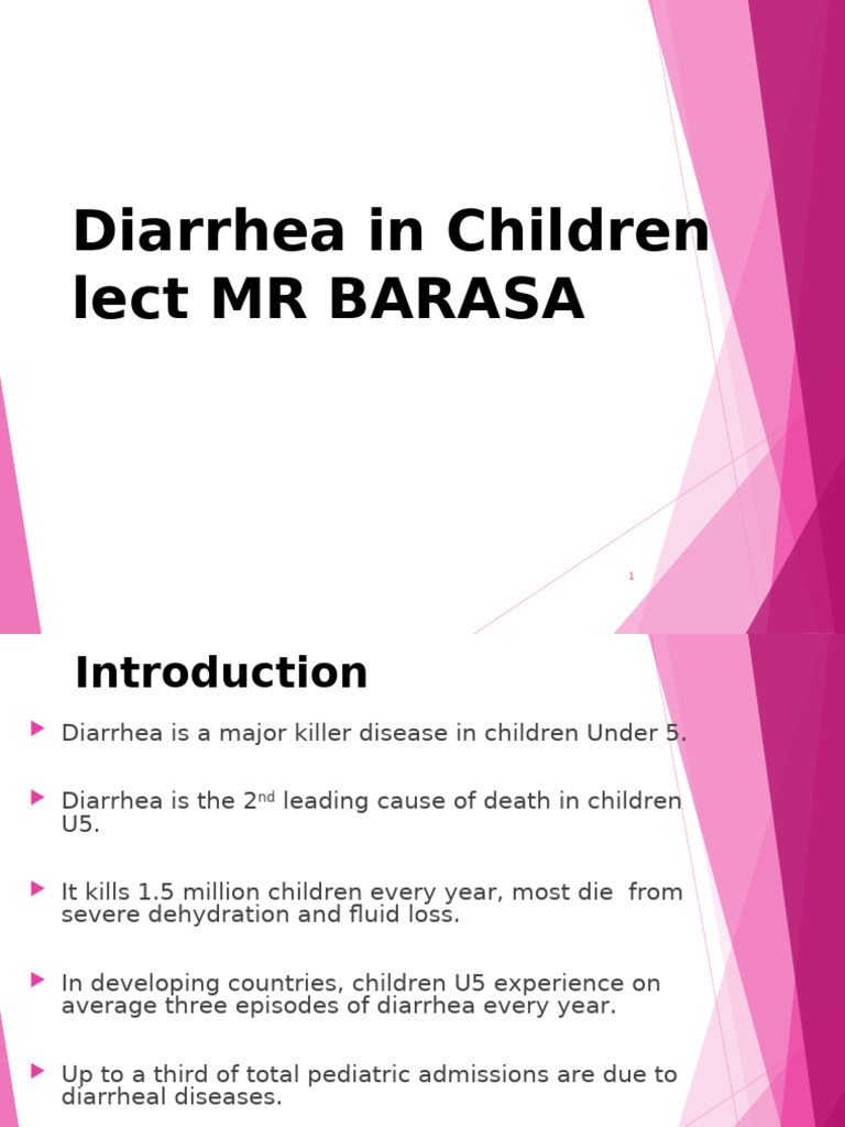 Lecture On Diarrhea and Dehydration Management | PDF | Diarrhea | Medical Specialties