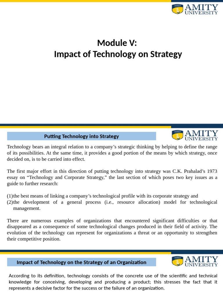 Impact of Technology On Strategy | PDF | Machine Learning | Artificial ...