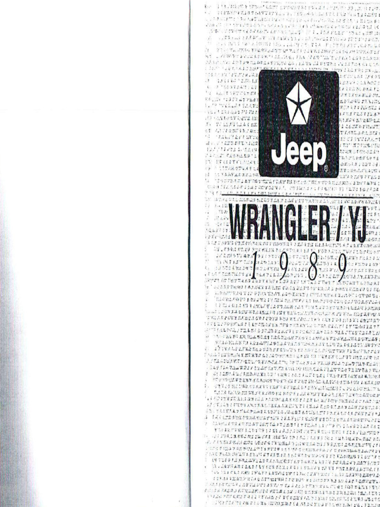1989 Wrangler Owners Manual | PDF