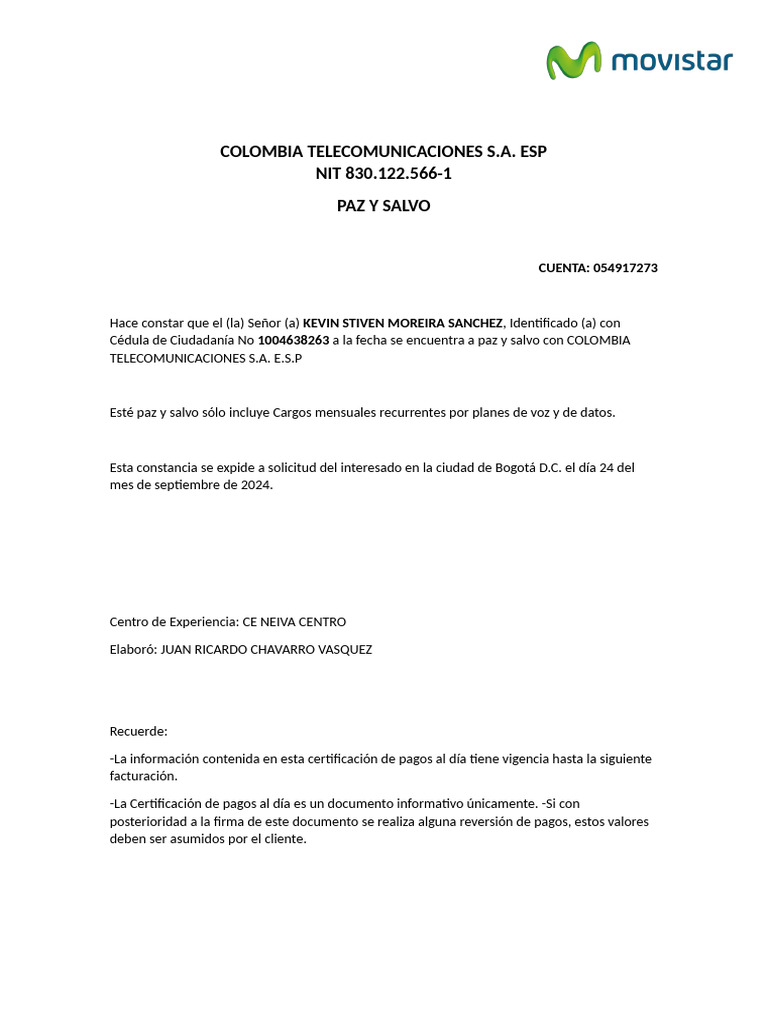 Colombia Telecomunicaciones S | PDF