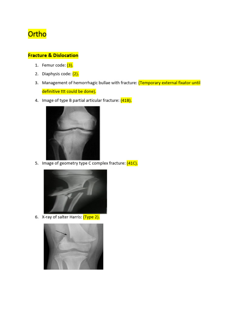 Ortho MCQs Imp | PDF | Bleeding | Clinical Medicine