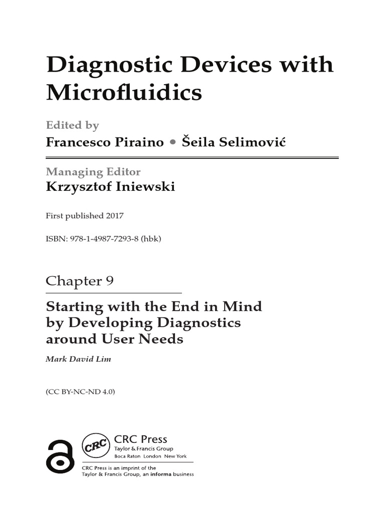 User-Centric Microfluidic Diagnostics | PDF | Medical Diagnosis ...