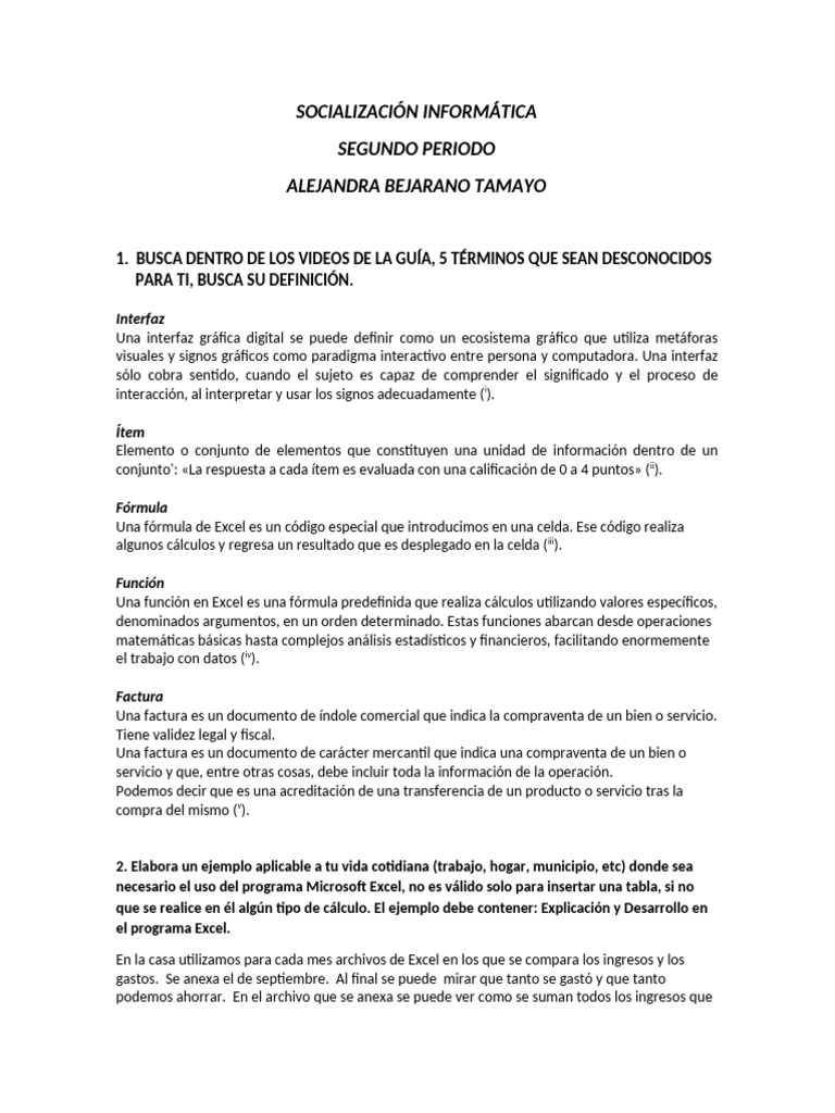 INFORMATICA | PDF | Microsoft Excel | Interfaces gráficas de usuario