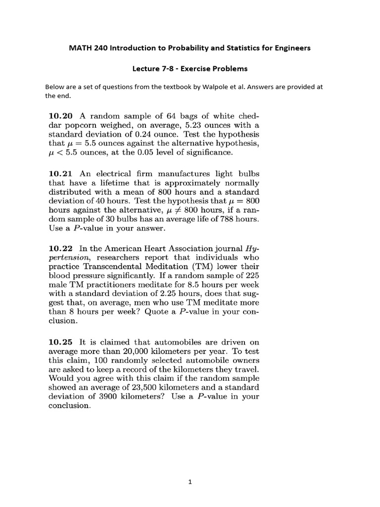 L7 8 Exercises | PDF