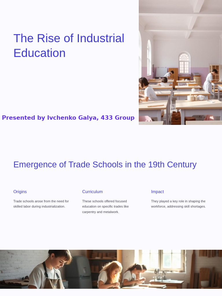 Industrial Education: Trade Schools' Evolution | PDF