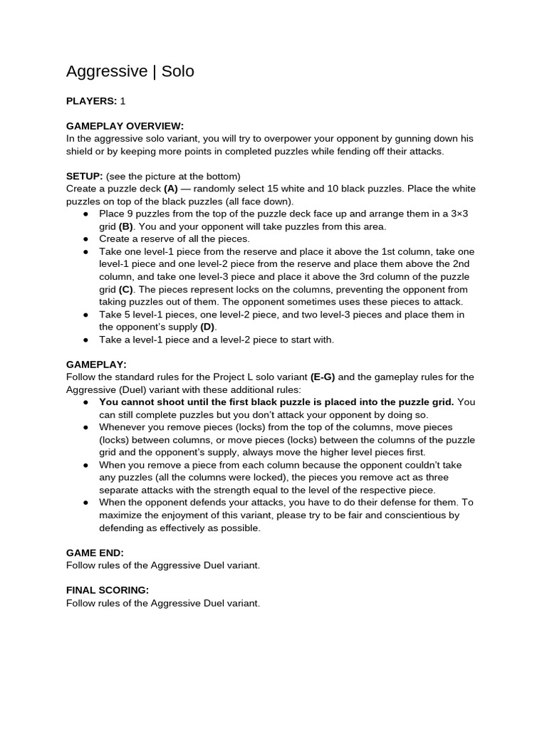 Aggressive Variant - Solo | PDF