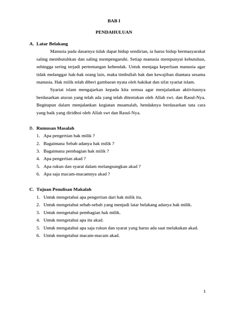 Kelompok 2 Hak Milik Dan Akad | PDF | Hukum