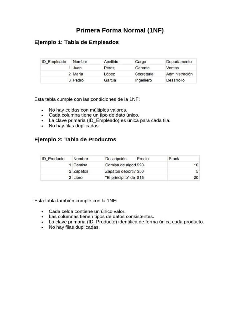 Formas Normales 1, 2 y 3 | PDF
