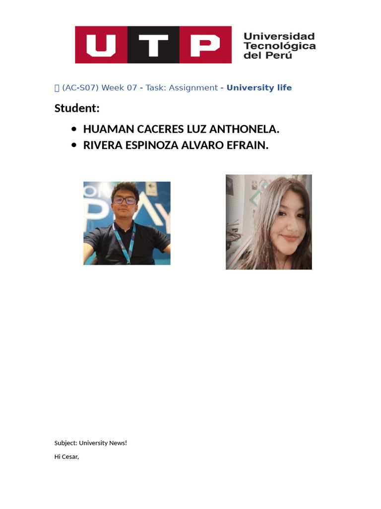 Ingles Iii - Task Week 7 | PDF