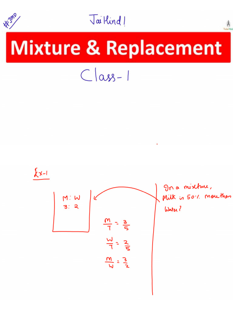 Mixture and Replacement 1 Qa | PDF