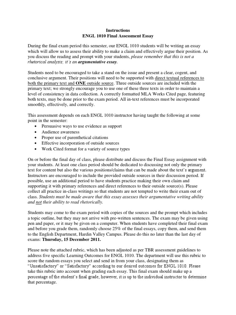 Rhetorical Analysis It's An Argumentative Essay.: Instructions ENGL ...