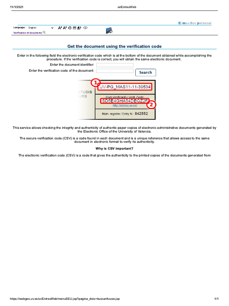 Verification of Documents CSV | PDF