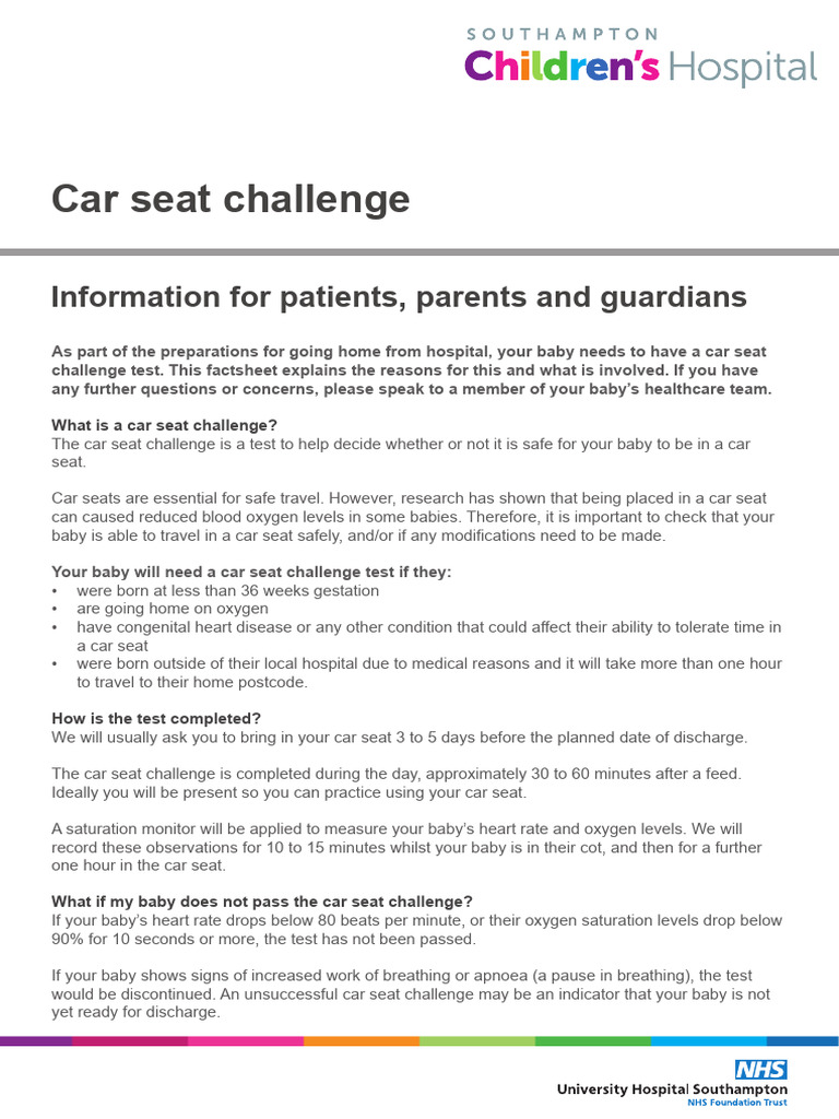 Car Seat Challenge 2939 PIL | PDF | Heart | Medicine