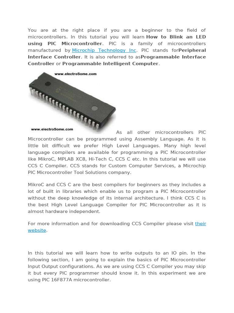 Pic Ccs | PDF | Microcontroller | Digital Electronics