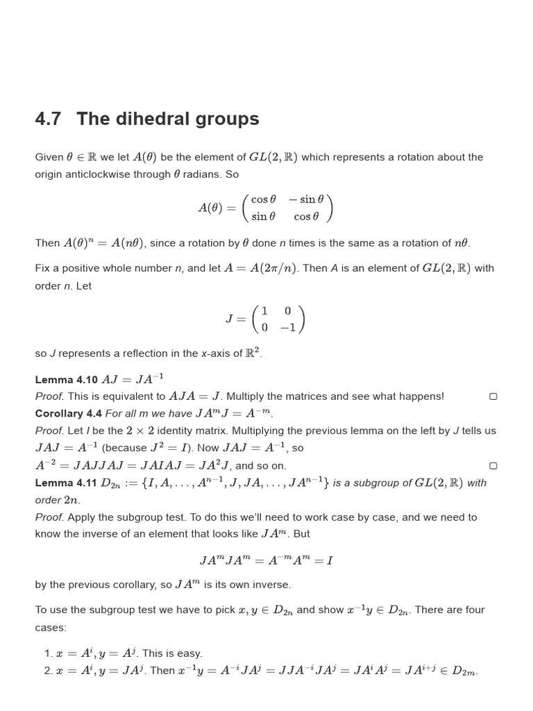 04 7 The Dihedral Groups Pdf Mathematics Functions And Mappings