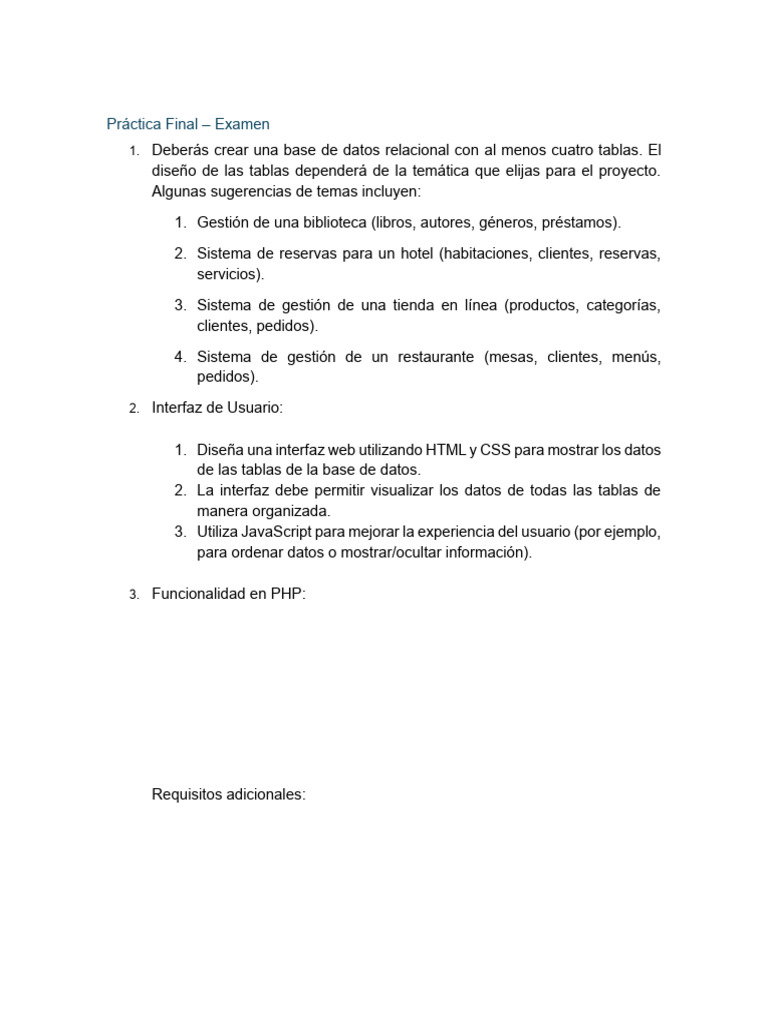 Práctica Final | PDF | Script Java | HTML