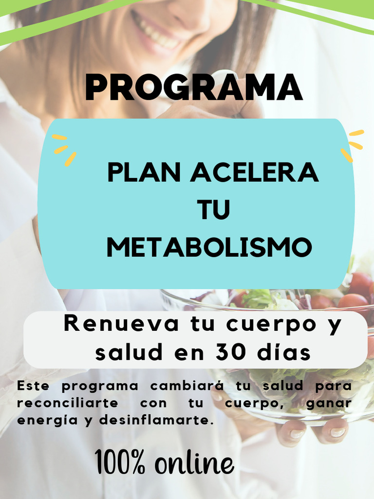 Plan Acelera Tu Metabolismo | PDF | Nutrición | Dieta y nutrición