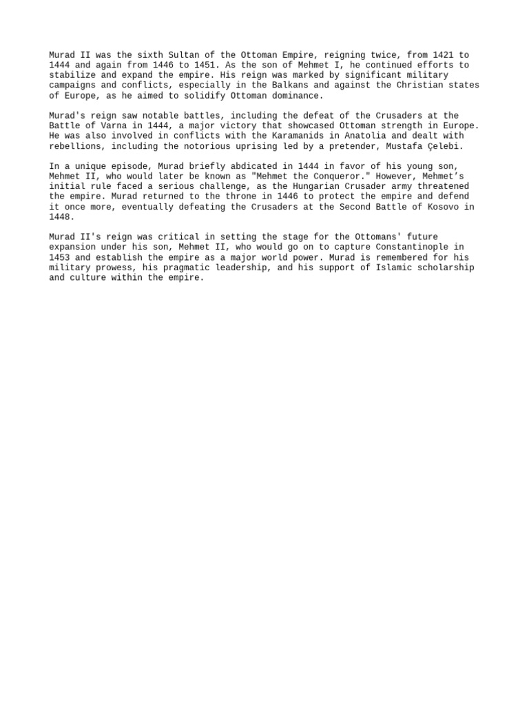 Murad II | PDF