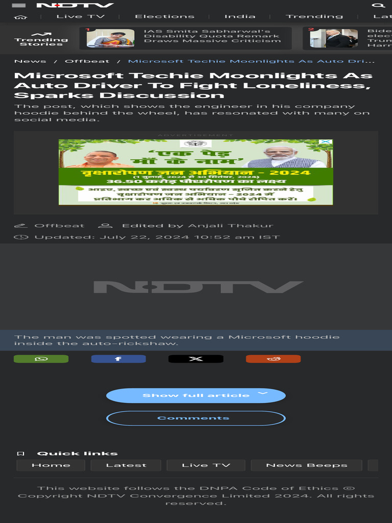Microsoft Techie Moonlights As Auto Driver To Fig | PDF