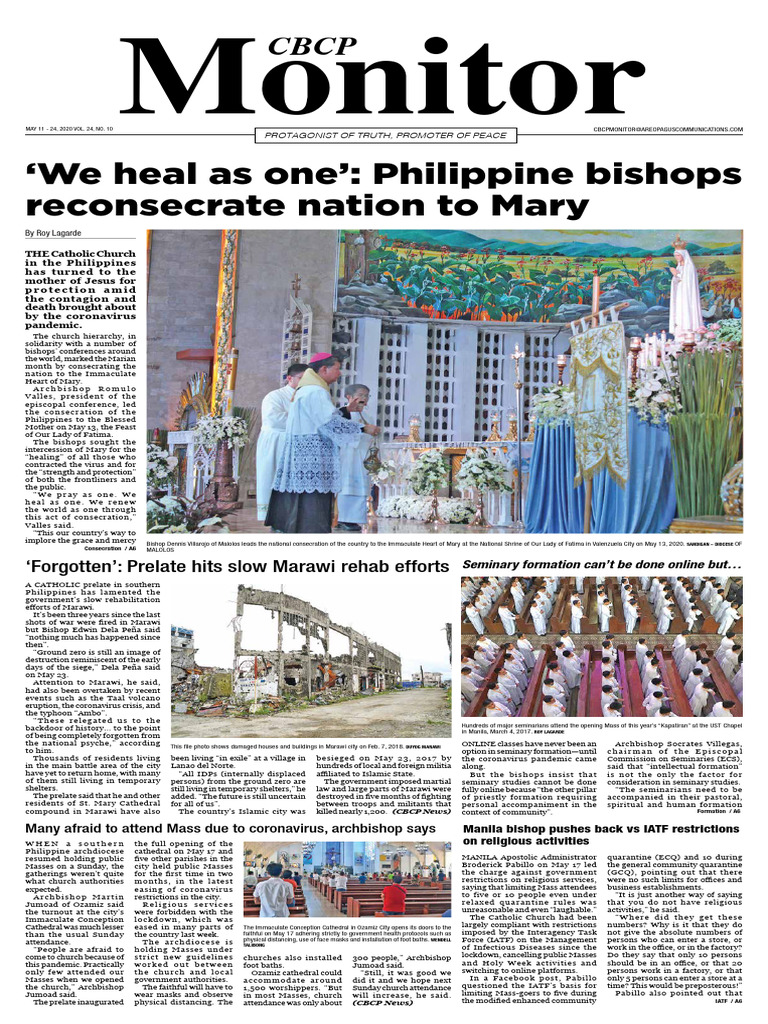 CBCP Monitor May Vol24 No10 | PDF | Catholic Church | Pope John Paul Ii