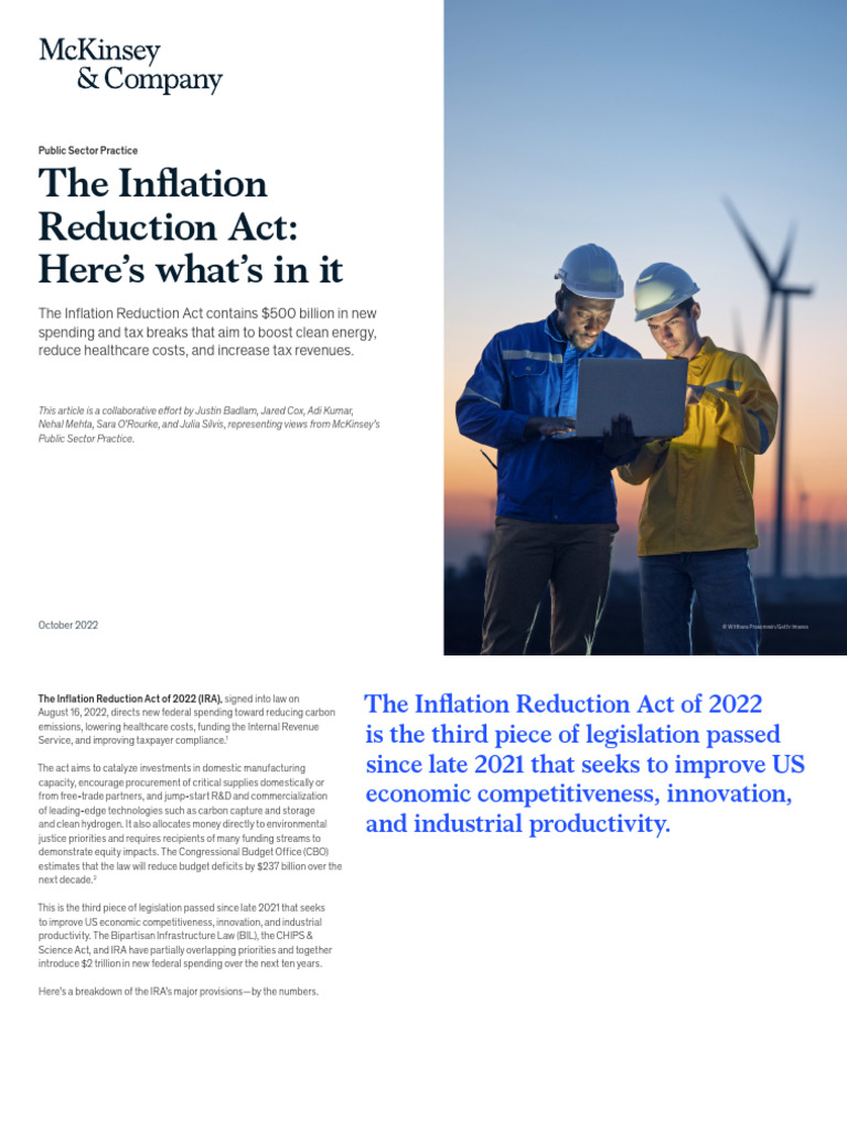 Inflation Reduction Act Overview | PDF | Sustainable Energy | Medicare ...