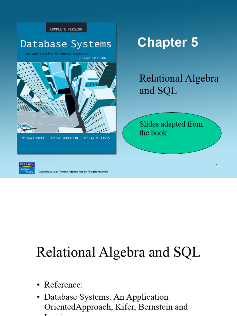 Relational Algebra Week 6 | PDF | Relational Model | Databases