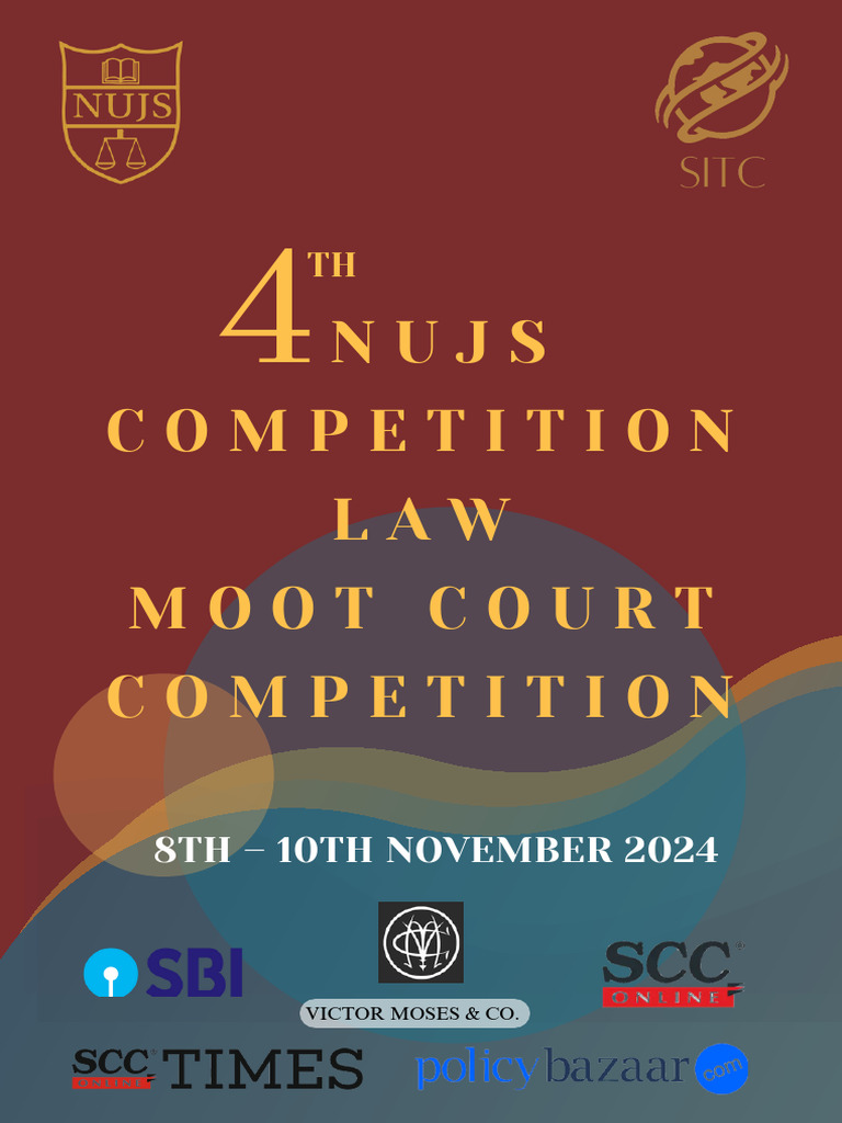 Brochure - 4th NUJS National Competition Law Moot | PDF | Mootness