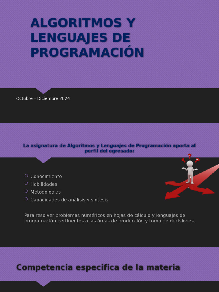 ALGORITMOS Y LENGUAJES DE PROGRAMACIÓN 1.1 y 1.2 | PDF | Informática