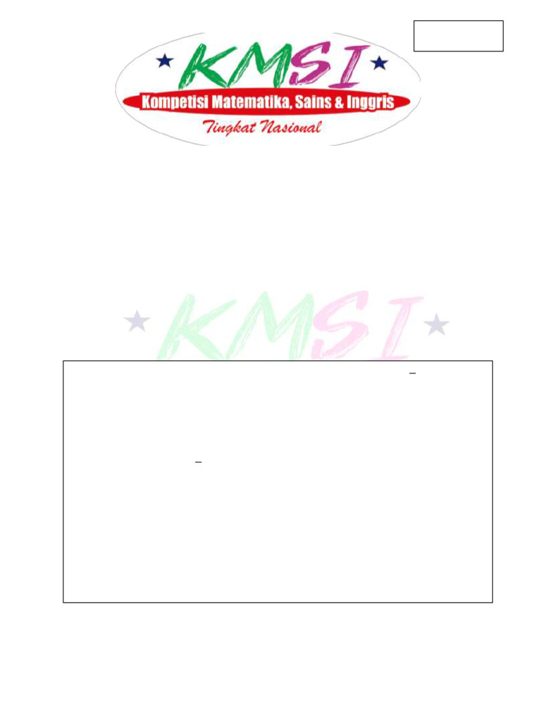 Soal KMSI Sains Level 4 2023 | PDF | Griya & Taman