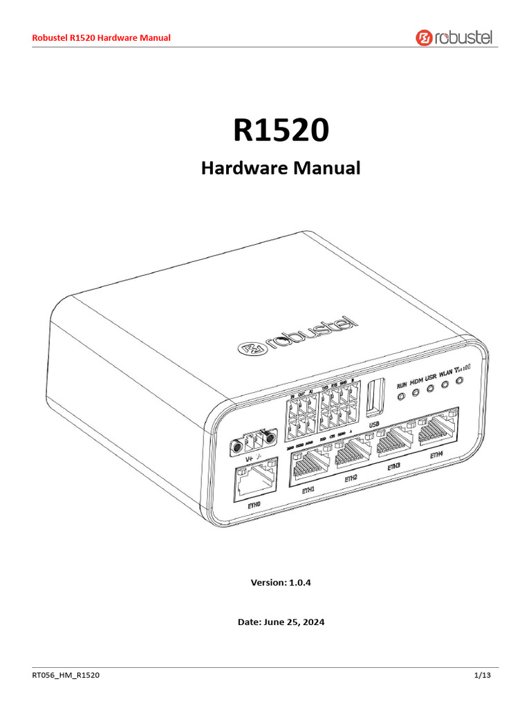 RT056 HM R1520 V1.0.4 | PDF | Usb | Electromagnetic Compatibility