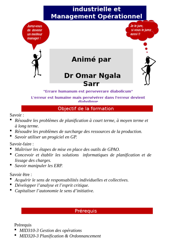 Généralité Sur La GPAO | PDF | Inventaire | Réflexion