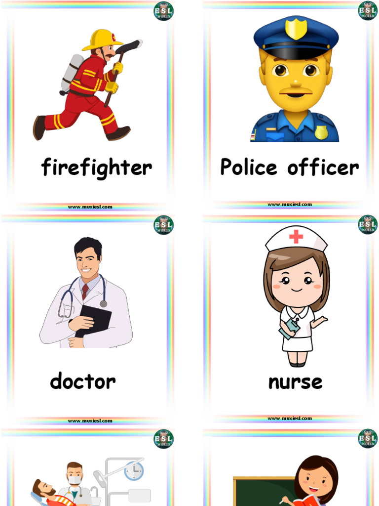 Jobs Community Workers Flashcards Dq5col | PDF