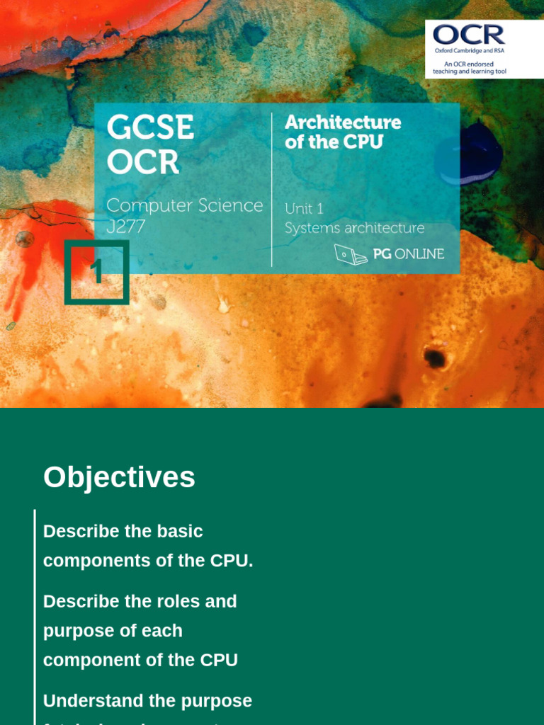 T1 Architecture of The CPU | PDF | Central Processing Unit | Input/Output