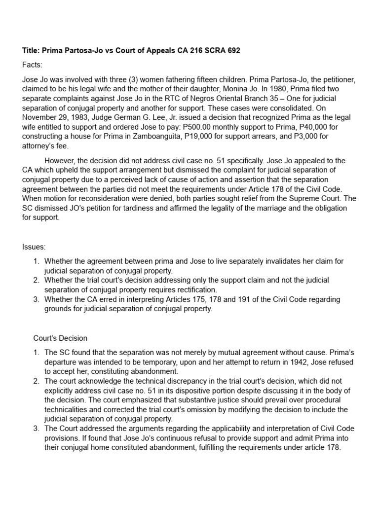 Partosa Vs CA - ANG | PDF | Complaint | Lawsuit