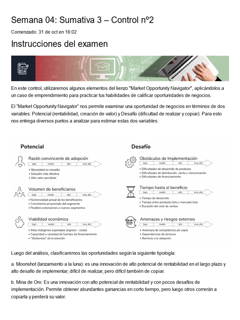 Examen - Semana 04 - Sumativa 3 - Control Nº2 | PDF | Business | Metodología de encuesta