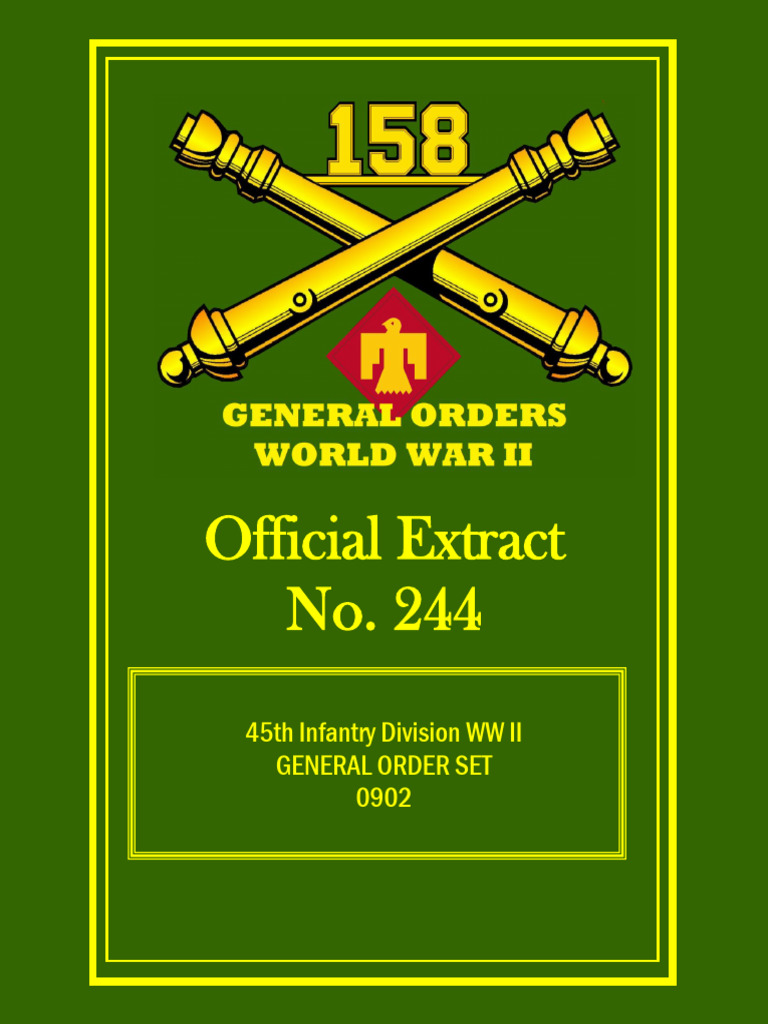 45th Infantry WWII Orders | PDF