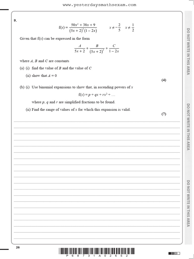 Binomial Expansion Pdf Mathematics