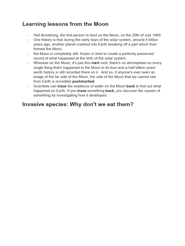Learning Lessons From The Moon | PDF