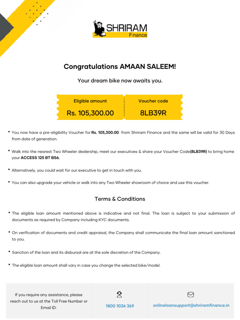 SFL Voucher Amaan Saleem | PDF